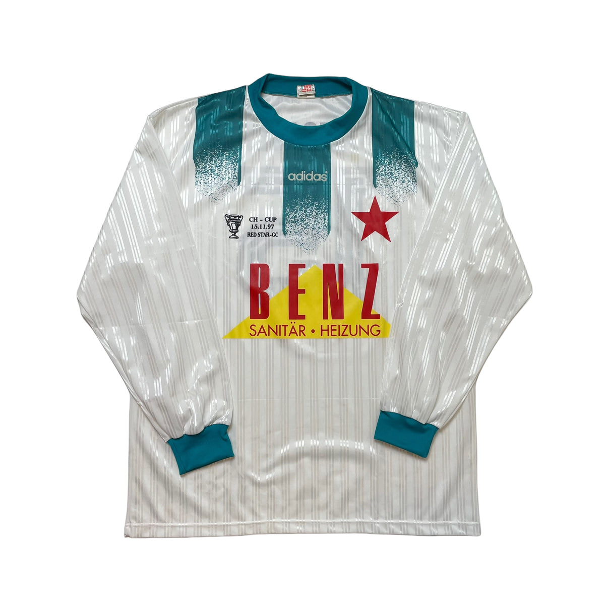 RED STAR ZURICH 1997 CH-CUP LONG SLEEVE FOOTBALL SHIRT ‘RAMSAUER #15 ...